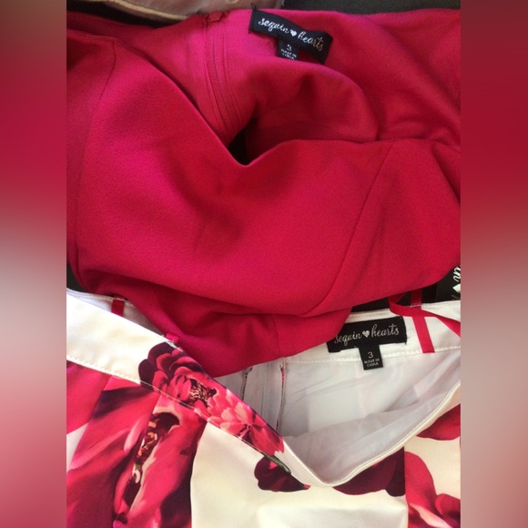 Sequin Hearts | Dresses | Sequin Hearts Top With Printed Skirt 2 Pcssz ...